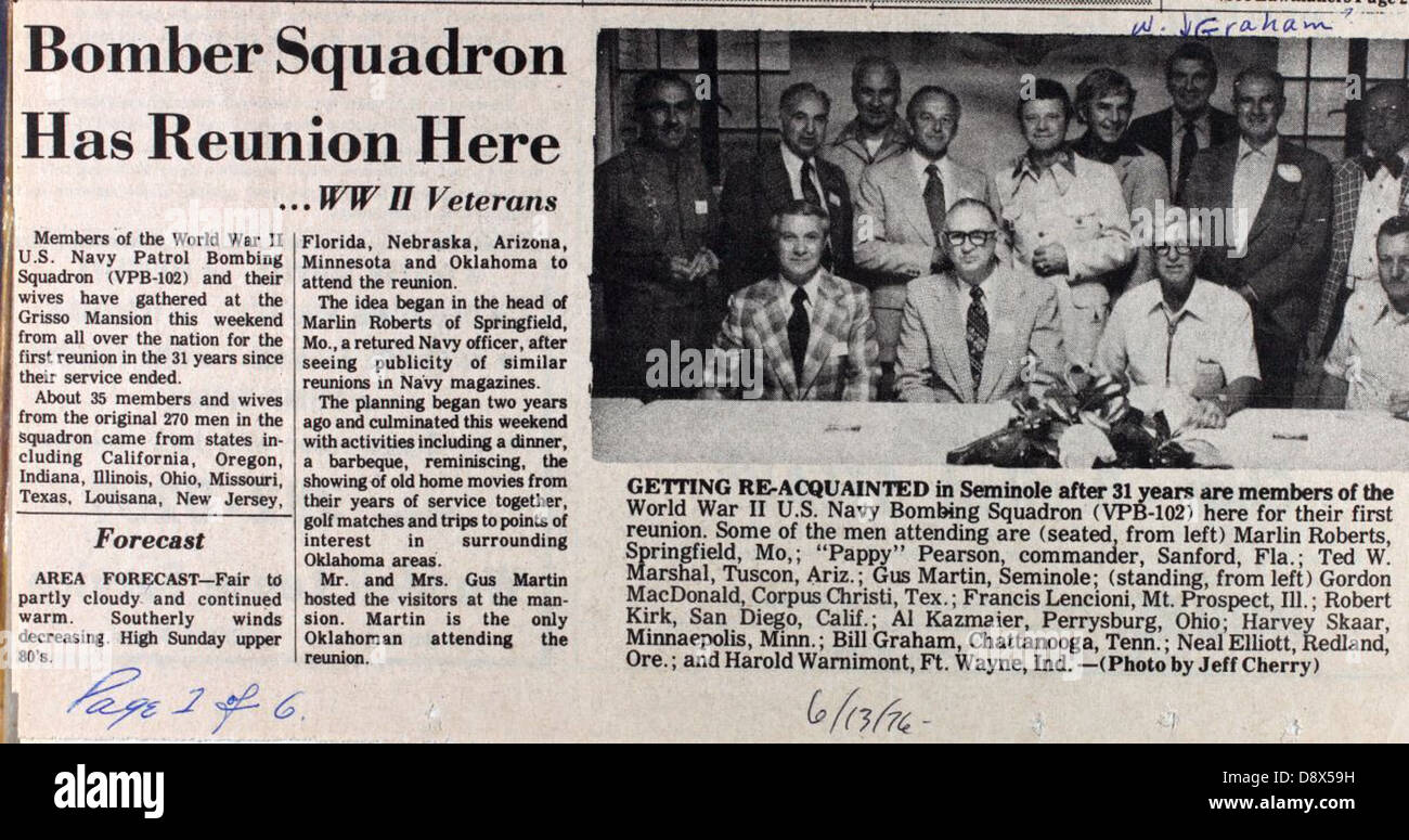 This image captures a reunion of VP102 members in 1978, highlighting ...
