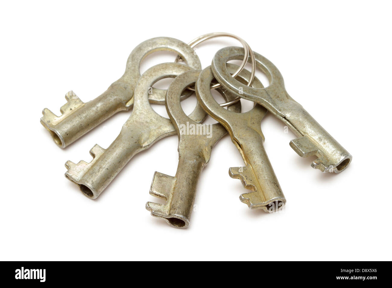 Bunch of keys isolated on white Stock Photo - Alamy