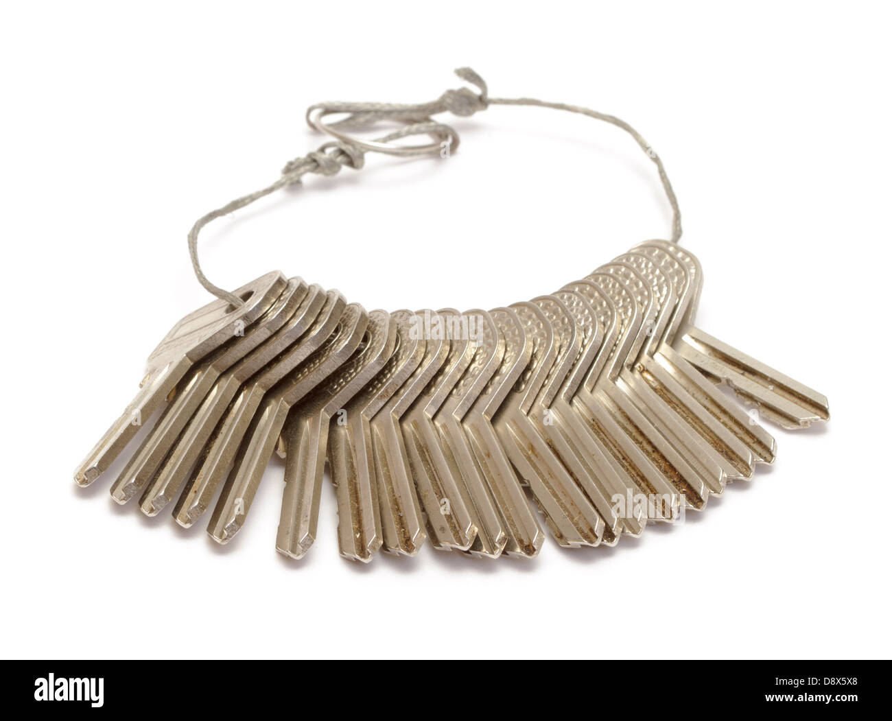 Bunch of keys isolated on white Stock Photo - Alamy