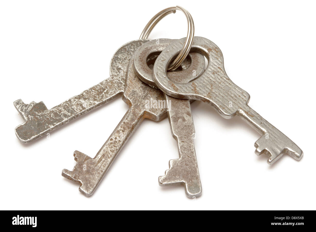 Bunch of keys isolated on white Stock Photo - Alamy