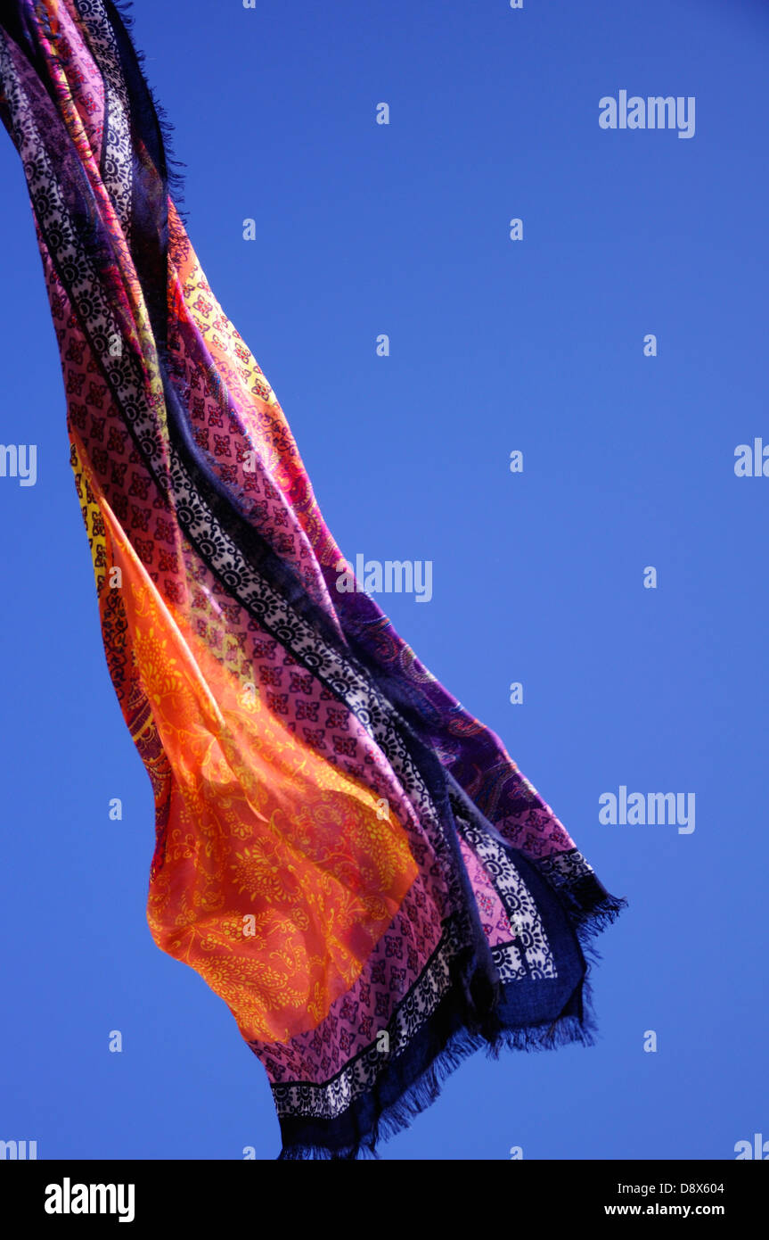 Scarf flying in the air Stock Photo - Alamy