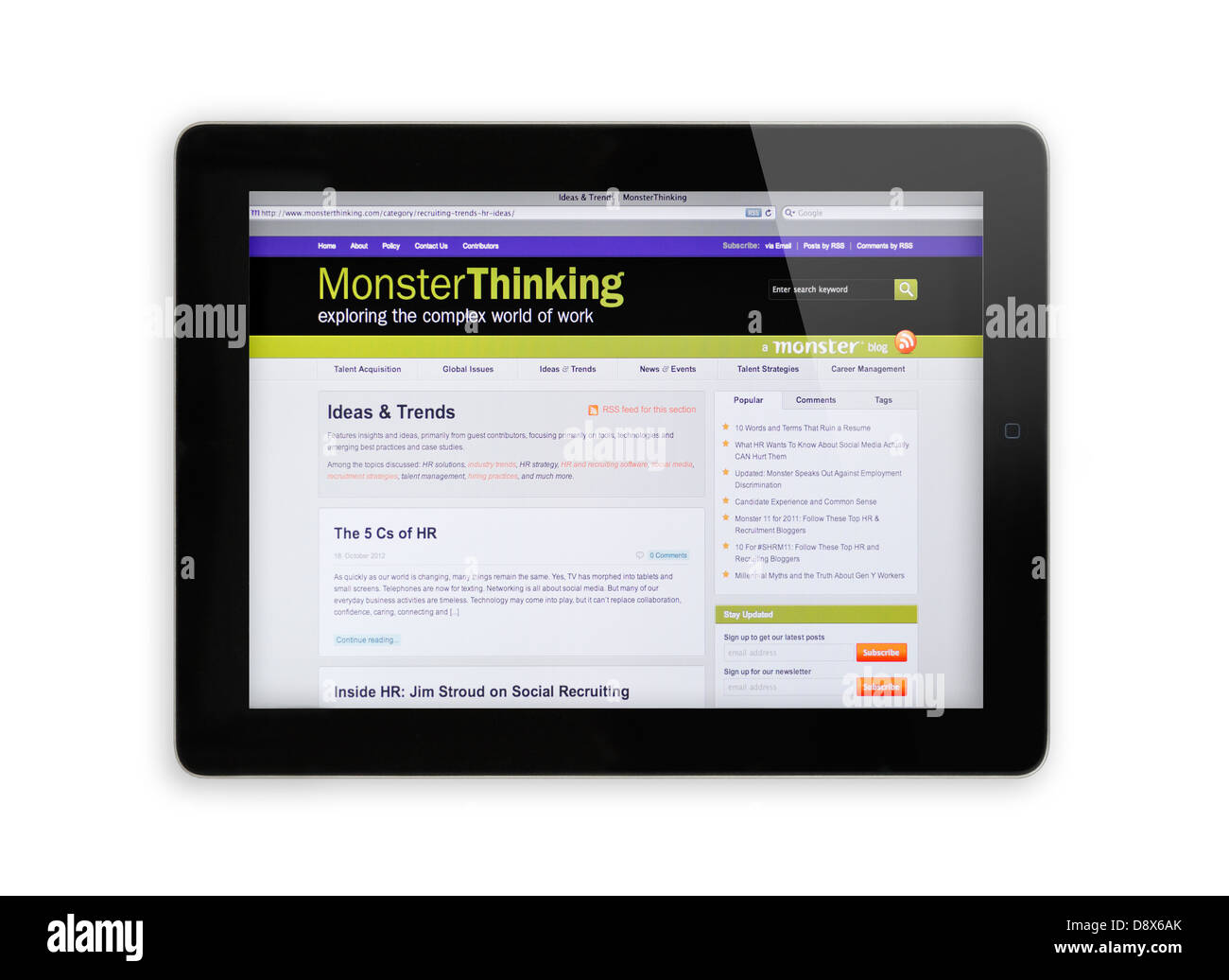 Monster com screenshot Cut Out Stock Images & Pictures - Alamy