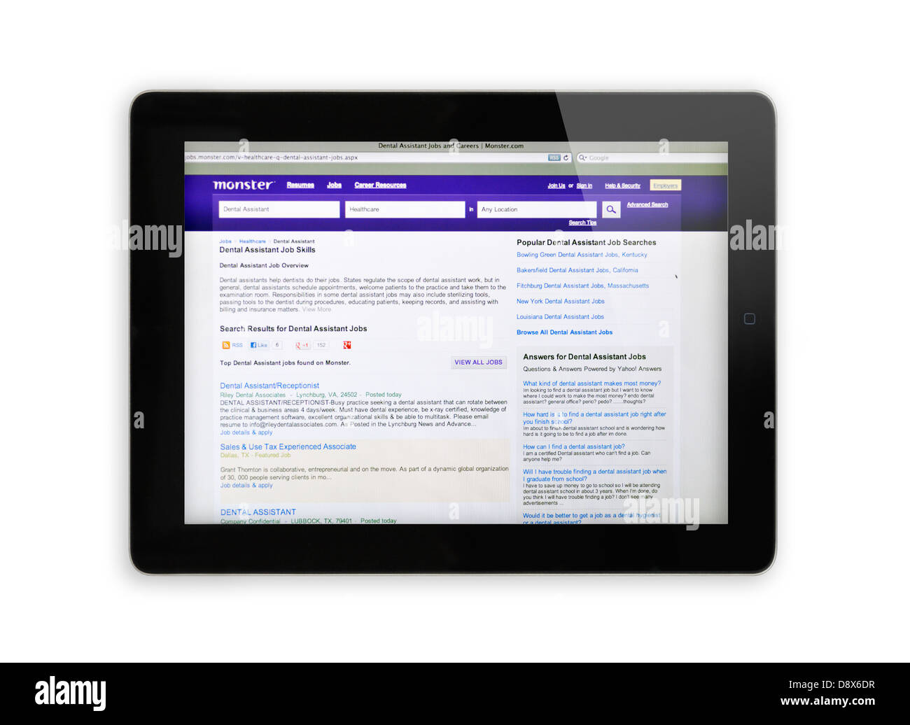 Monster com screen hi-res stock photography and images - Alamy