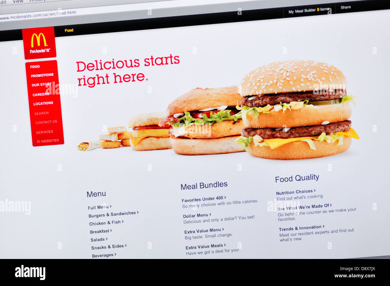 Mcdonalds website hi-res stock photography and images - Alamy