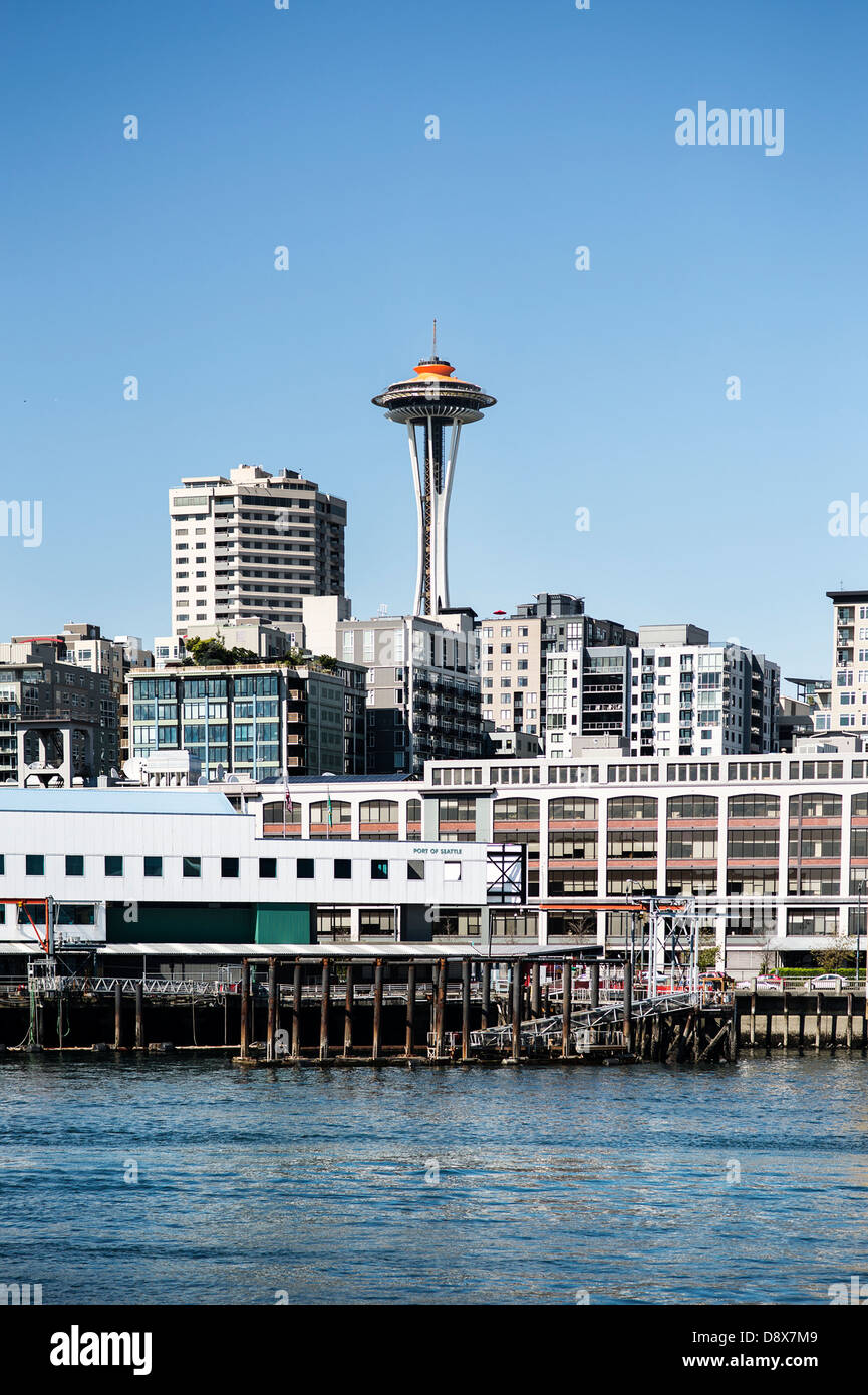 Seattle Washington from the water of Puget Sound Stock Photo - Alamy