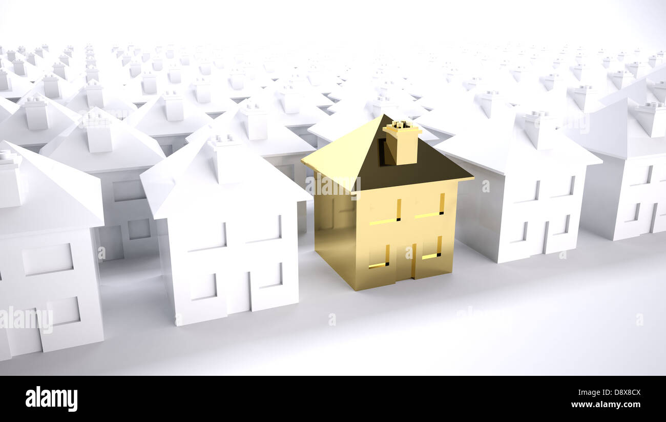 Concept of the perfect house choice or property development Stock Photo ...