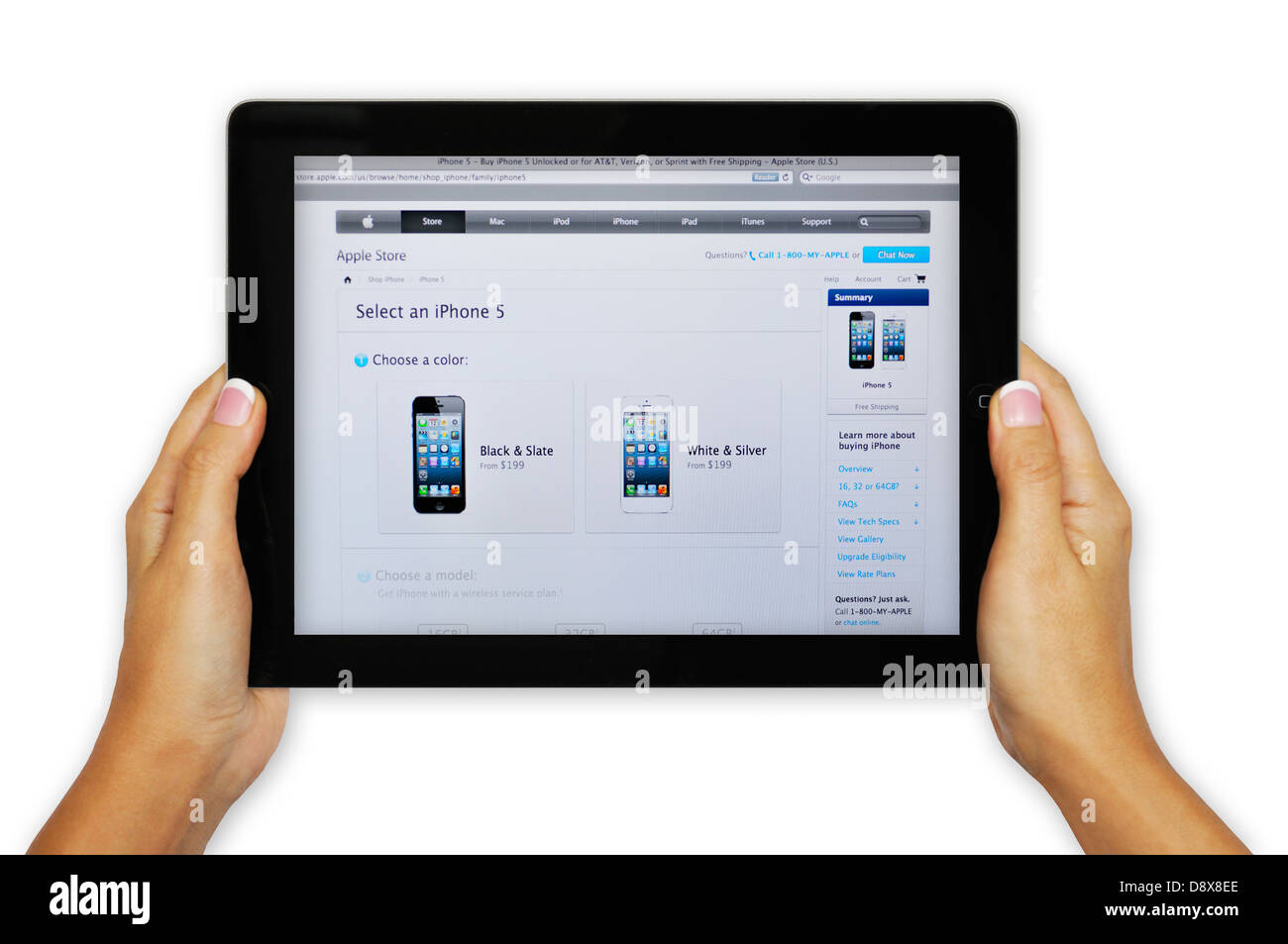 Apple store website on iPad - online shopping Stock Photo - Alamy