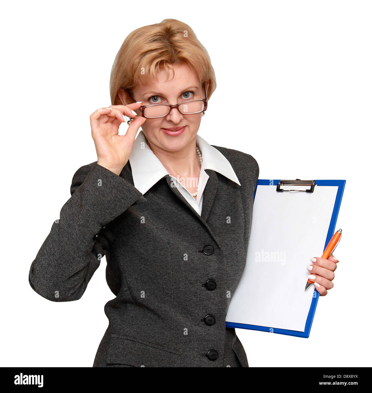Female office worker portrait Stock Photo - Alamy