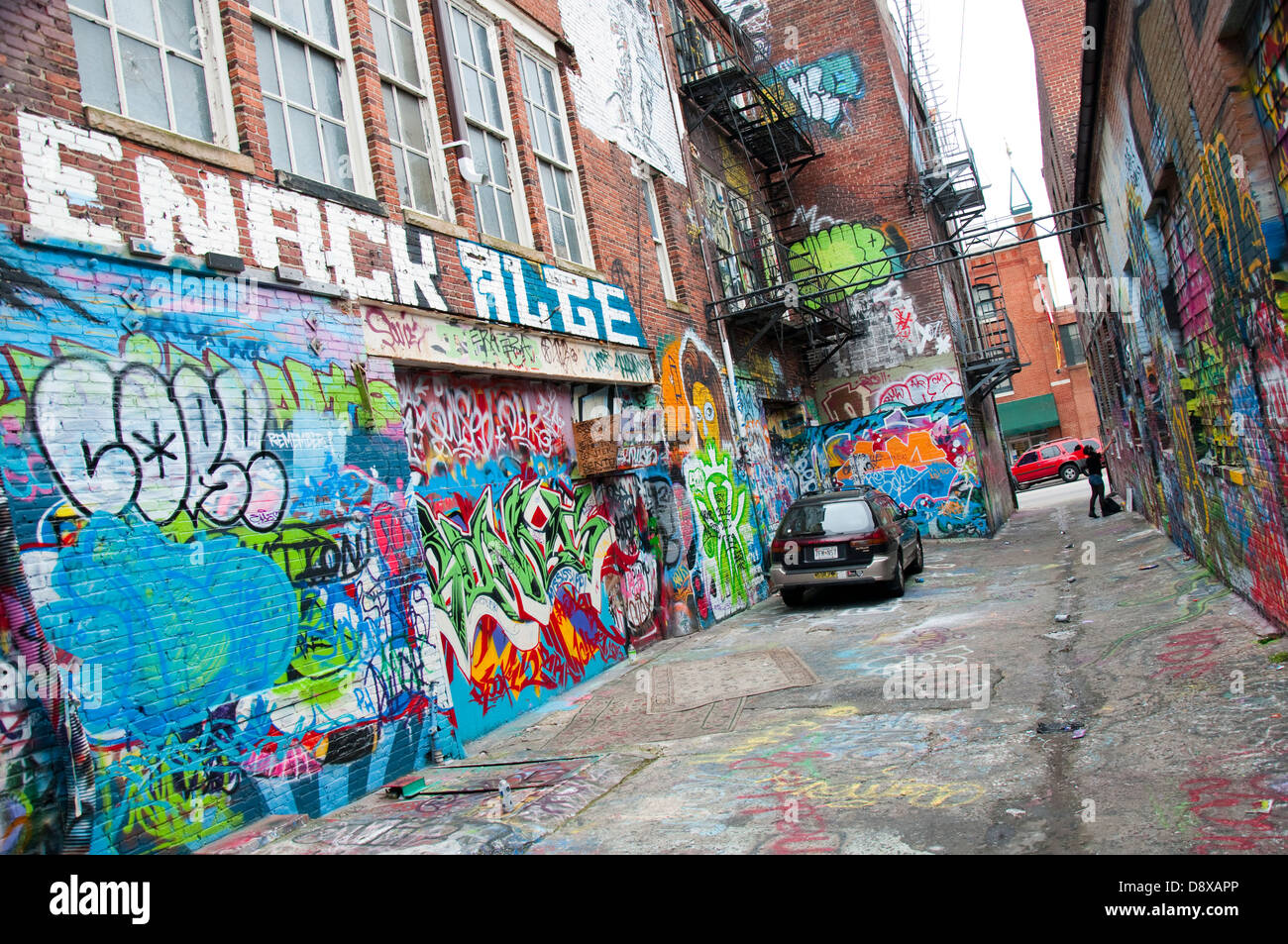 Graffiti Alley in Baltimore, Maryland USA Stock Photo - Alamy