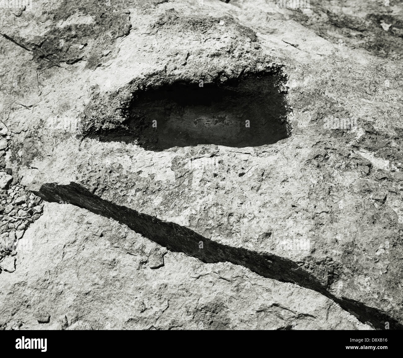 Rocks, close-up (B&W Stock Photo - Alamy