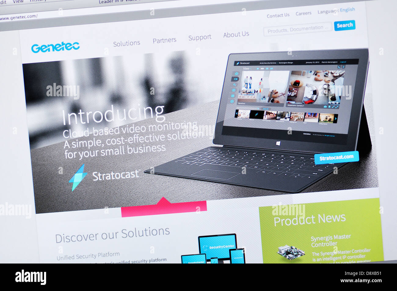 Genetec security center website Stock Photo - Alamy