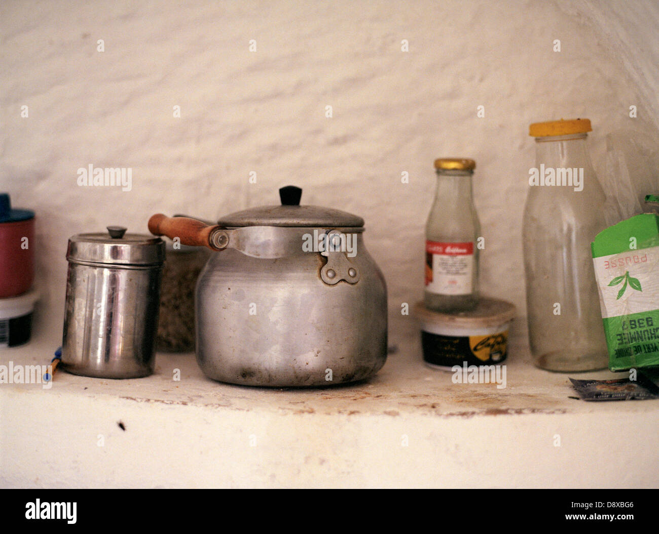 A shelf in a kitchen in Tunisia Stock Photo - Alamy