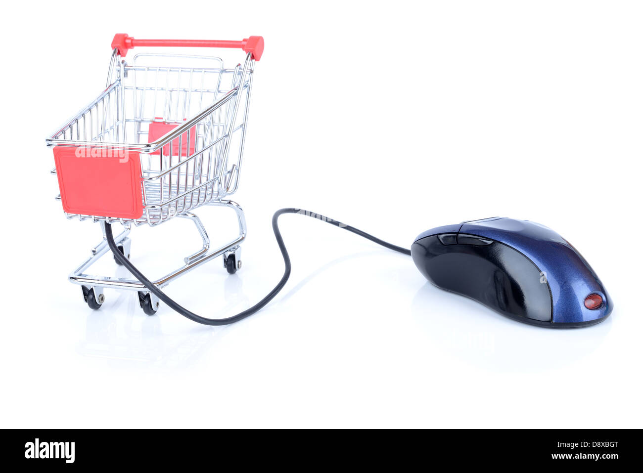 concept of online shopping, shopping cart with mouse plugged in Stock ...