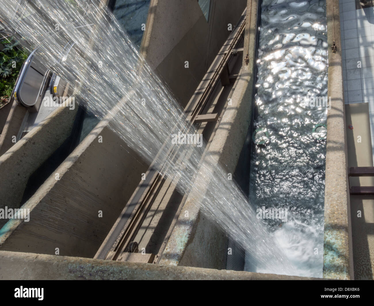 indoor waterfall in Shaw conference centre in Edmonton Stock Photo - Alamy