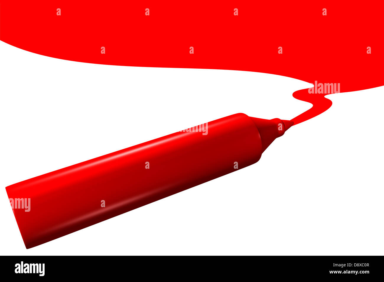 Red marker drawing Stock Photo - Alamy