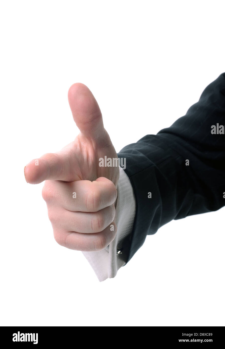 Concept we want you, hand pointing at screen isolated on white ...