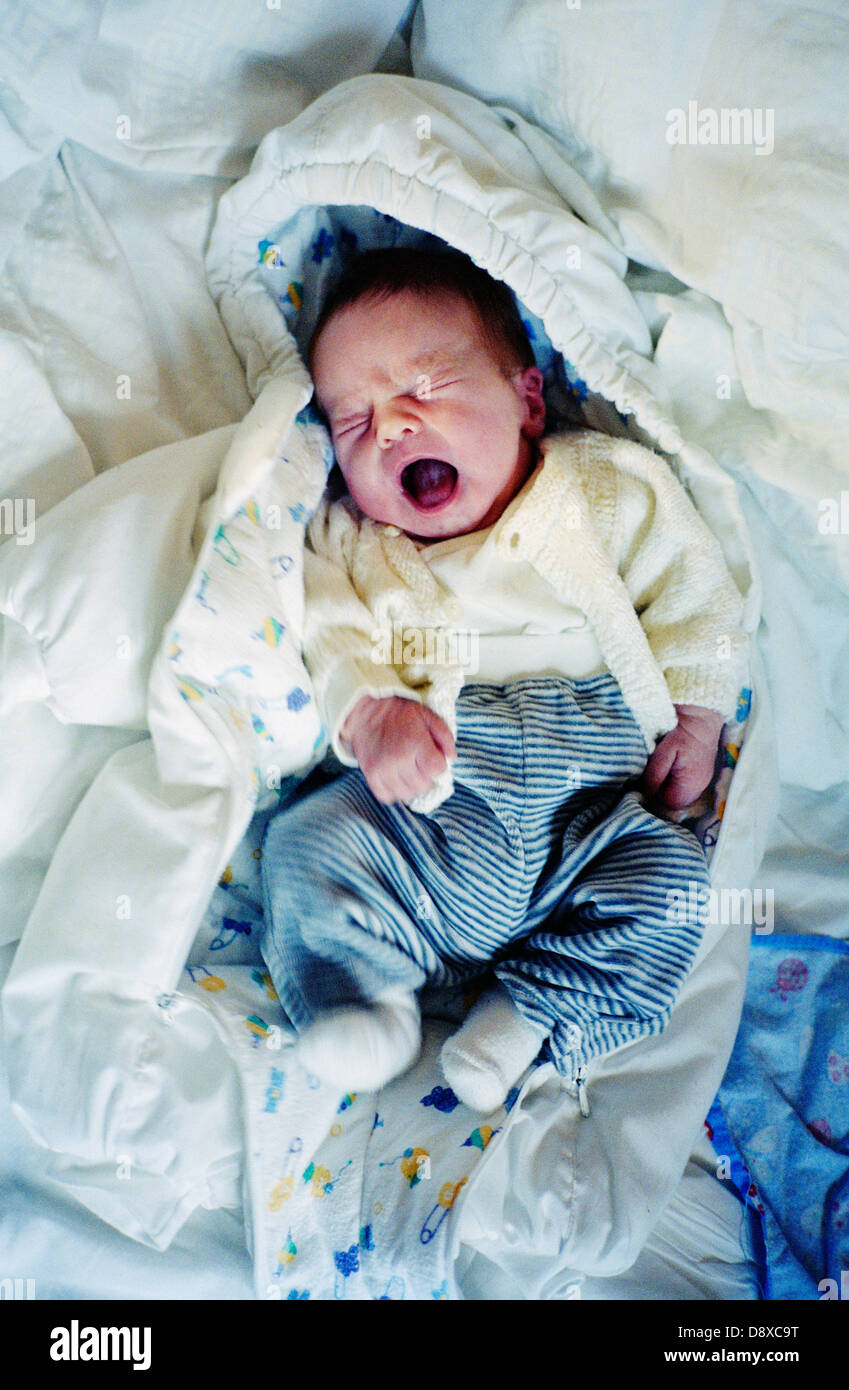 A Screaming Newborn Boy Stock Photo - Alamy