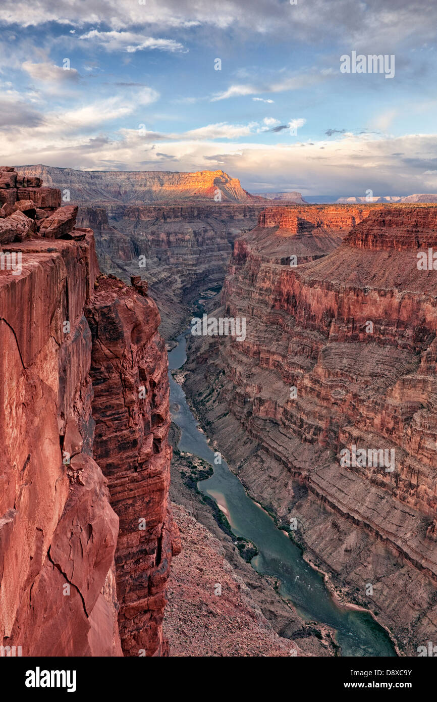 Three thousand foot vertical drop to the Colorado River from remote ...