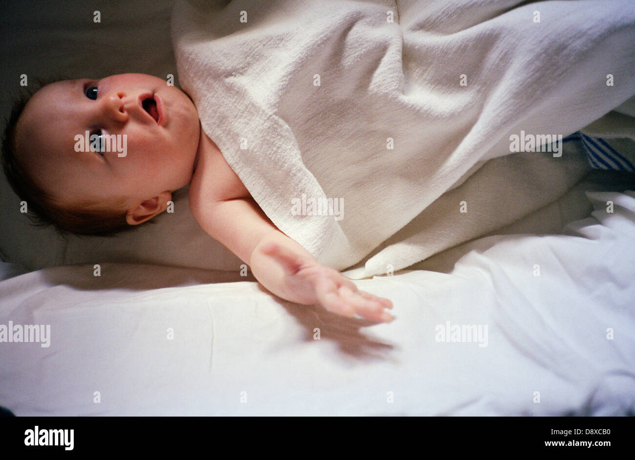 A Tired Baby Stock Photo - Alamy