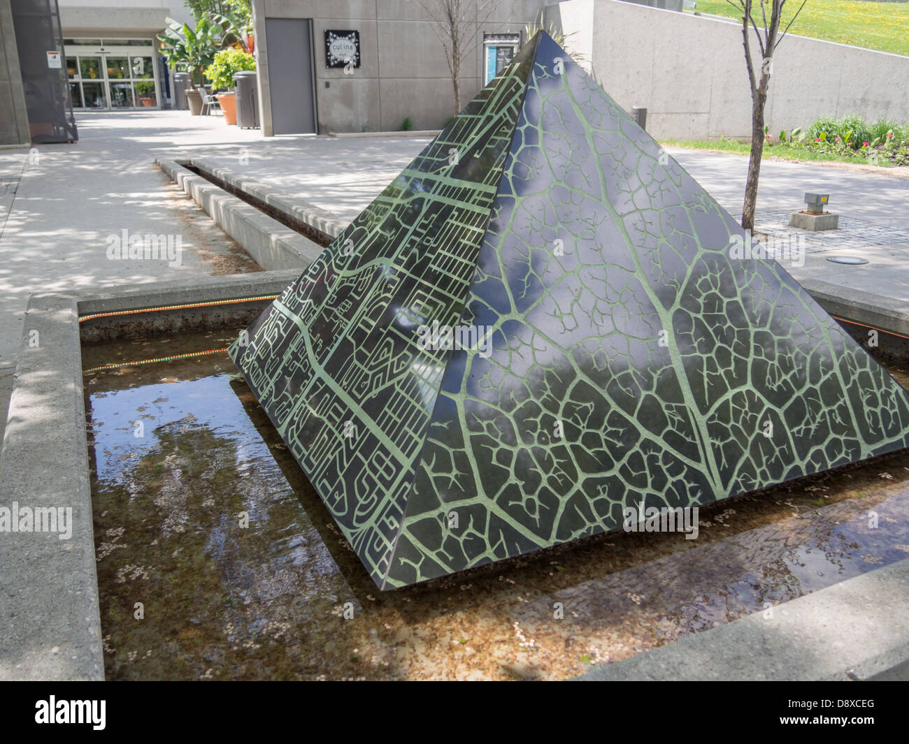 pyramid sculpture in front of muttart conservatory in Edmonton Stock ...