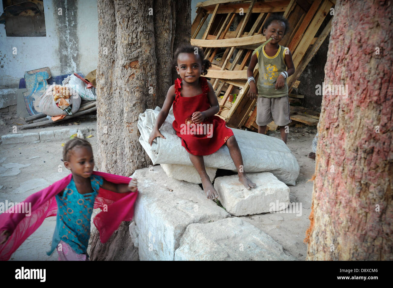 Afro-Indians, called Sidis, living on the west coast of India Stock ...