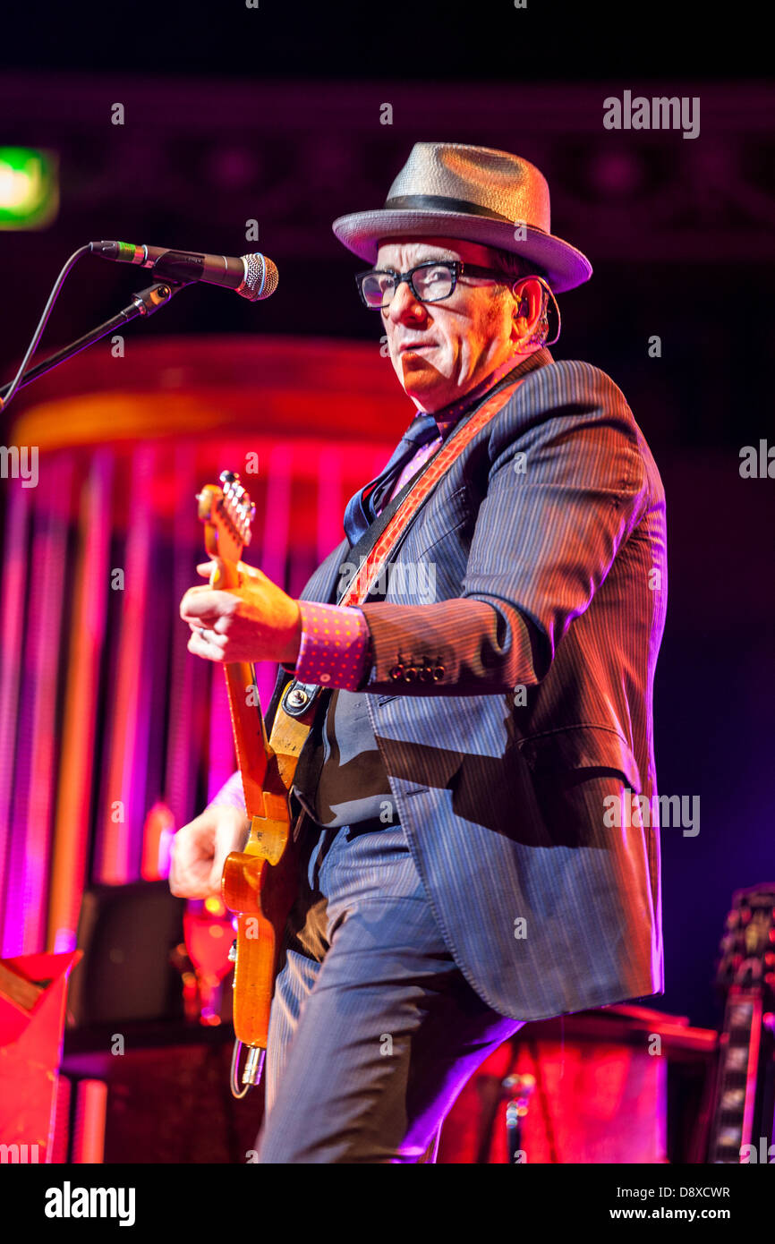 London, UK. 5th June 2013. Elvis Costello at Royal Albert Hall London ...