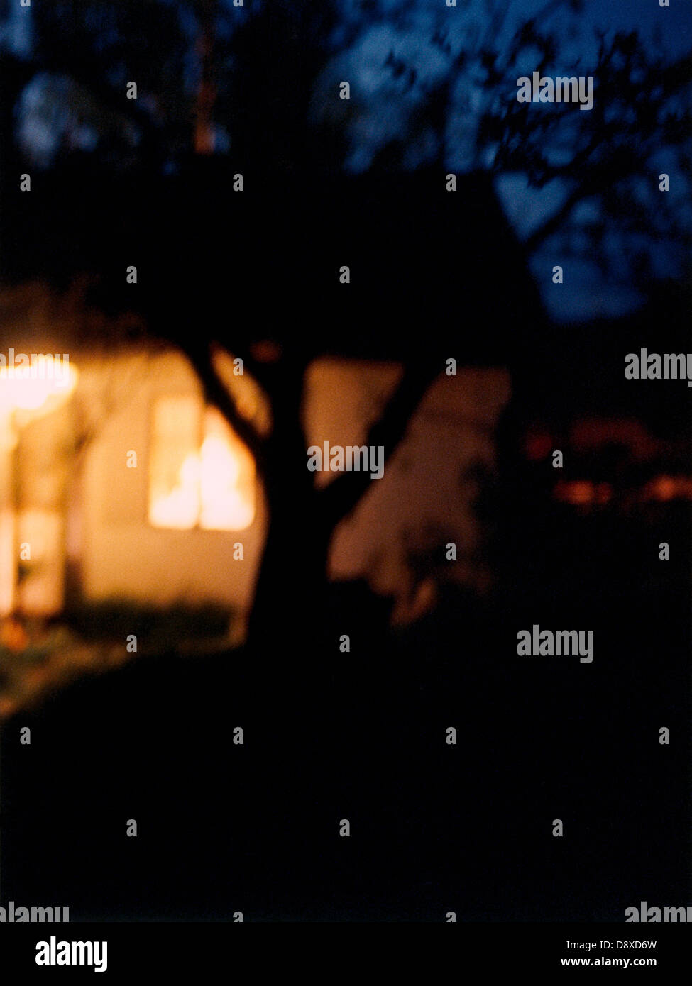 House window illuminated at night (long exposure Stock Photo - Alamy