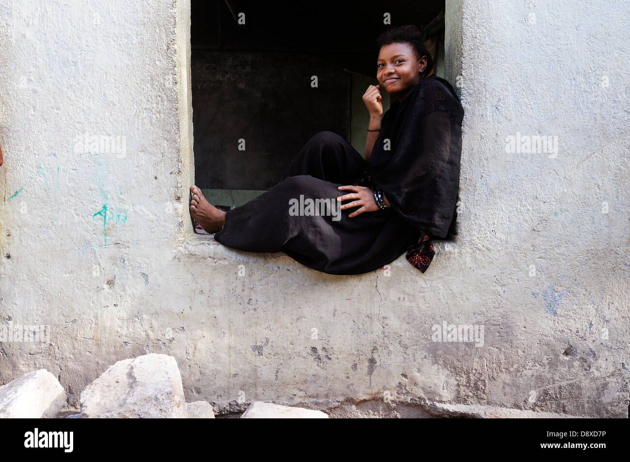 Afro-Indians, called Sidis, living on the west coast of India Stock ...
