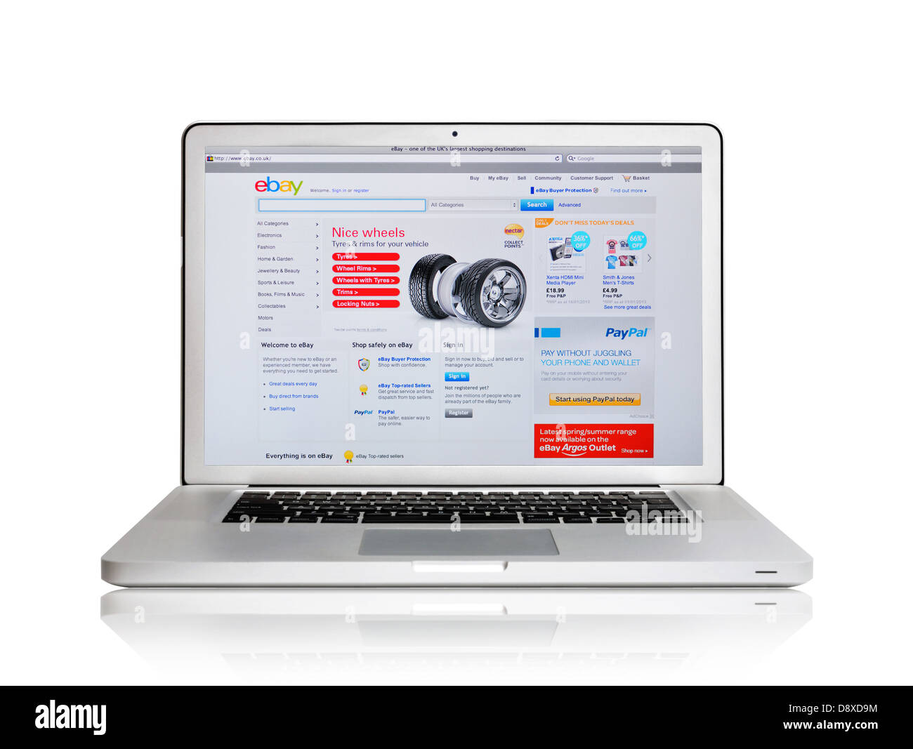 British eBay online shopping website on laptop screen Stock Photo - Alamy