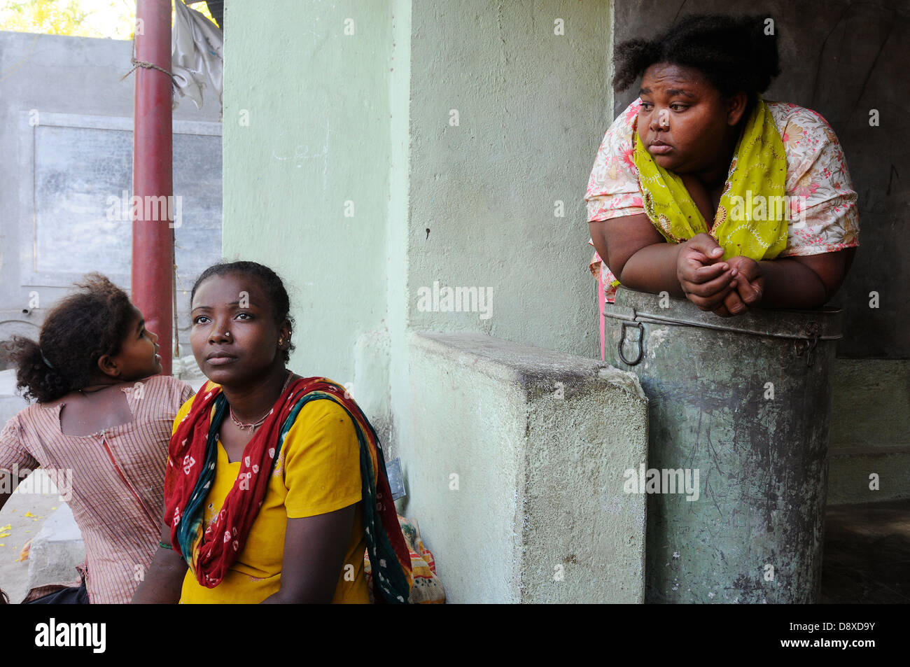 Afro-Indians, called Sidis, living on the west coast of India Stock ...