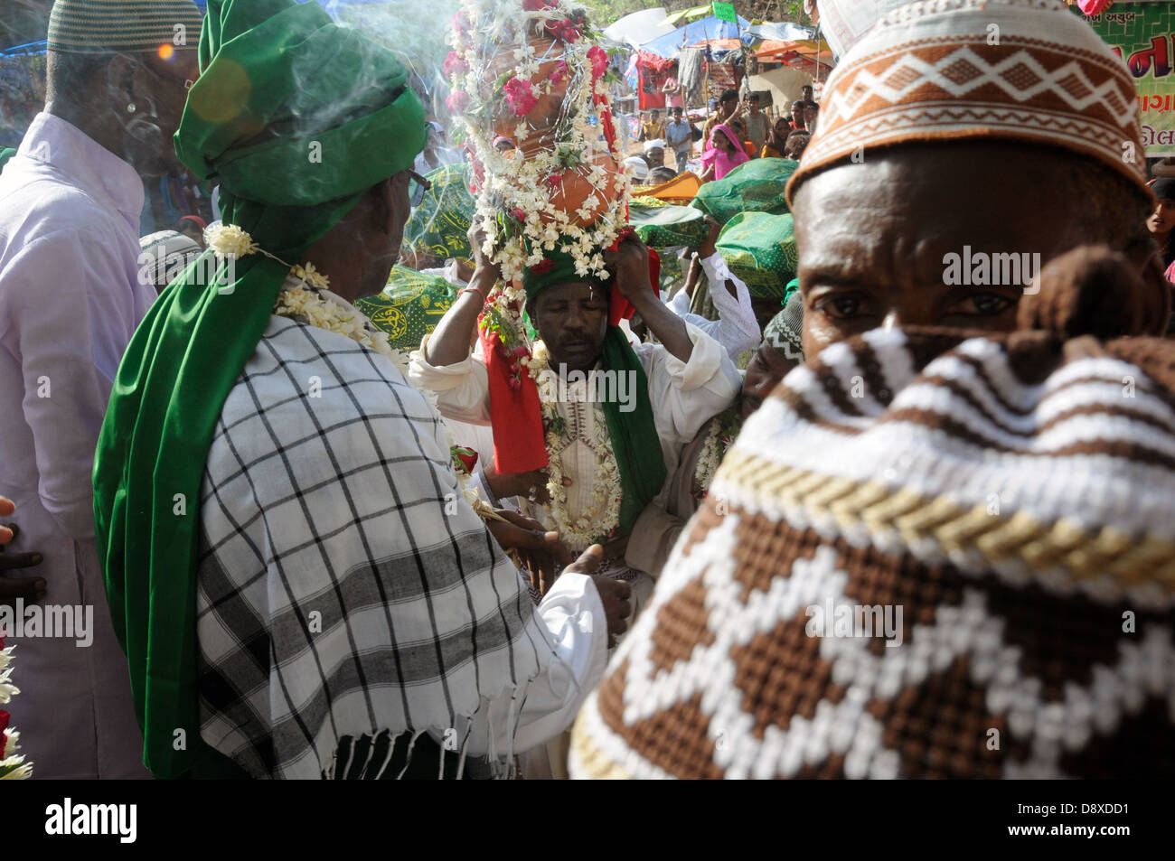 Afro-Indians, called Sidis, living on the west coast of India Stock ...