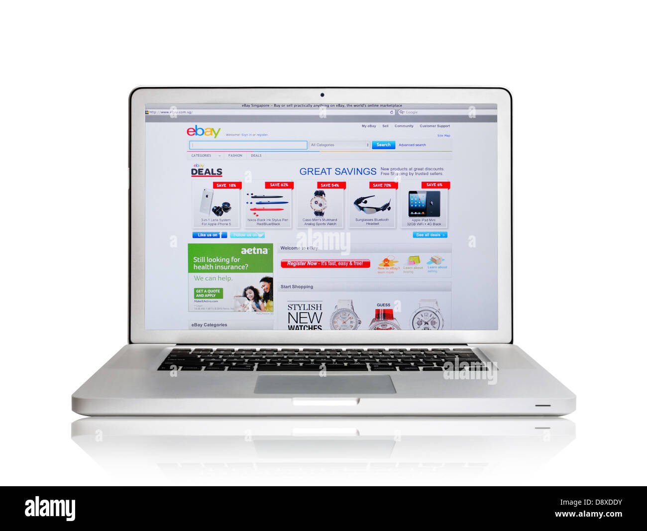 Singapore eBay online shopping website on laptop screen Stock Photo - Alamy