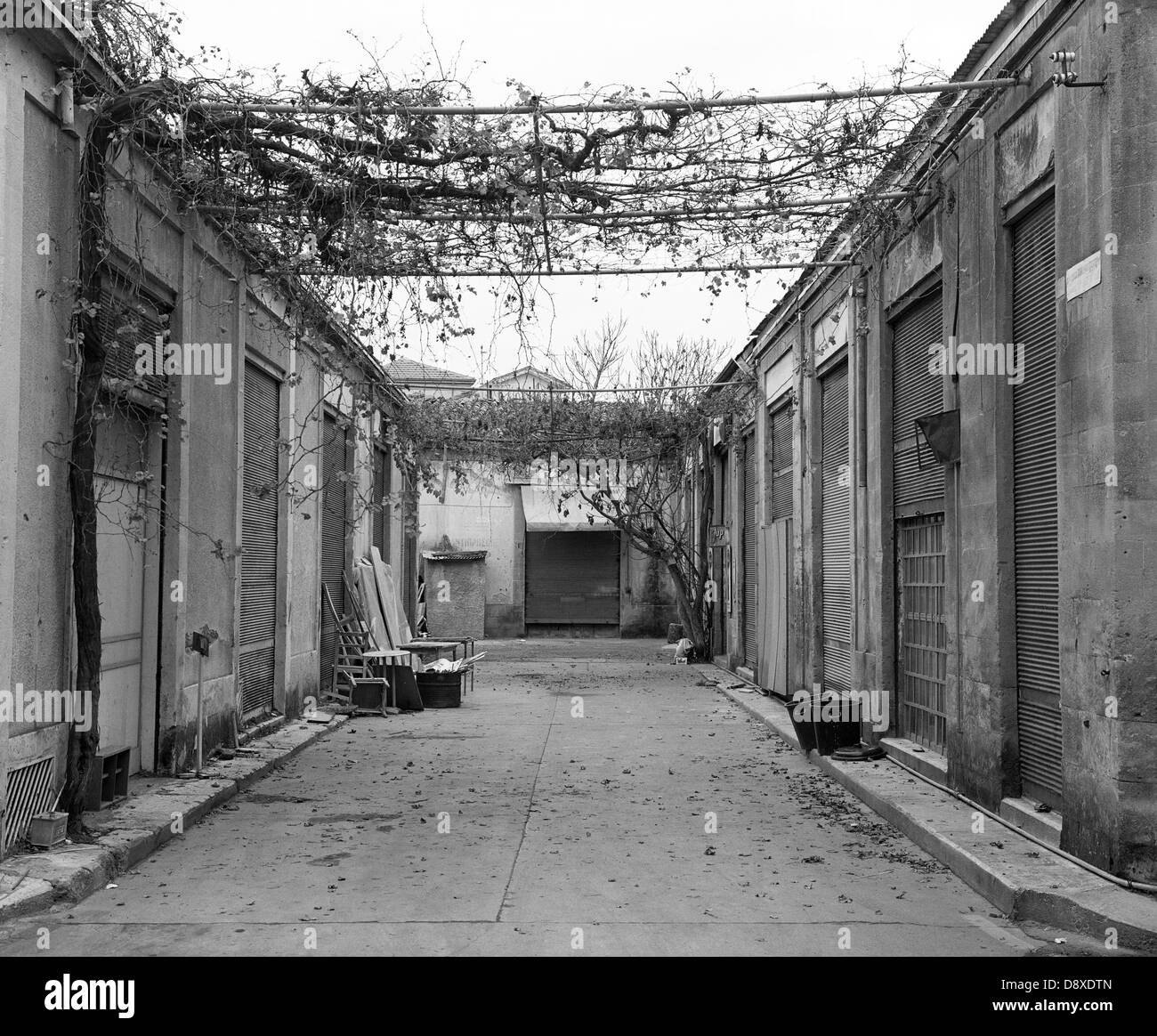 Isolated residential district (B&W Stock Photo - Alamy