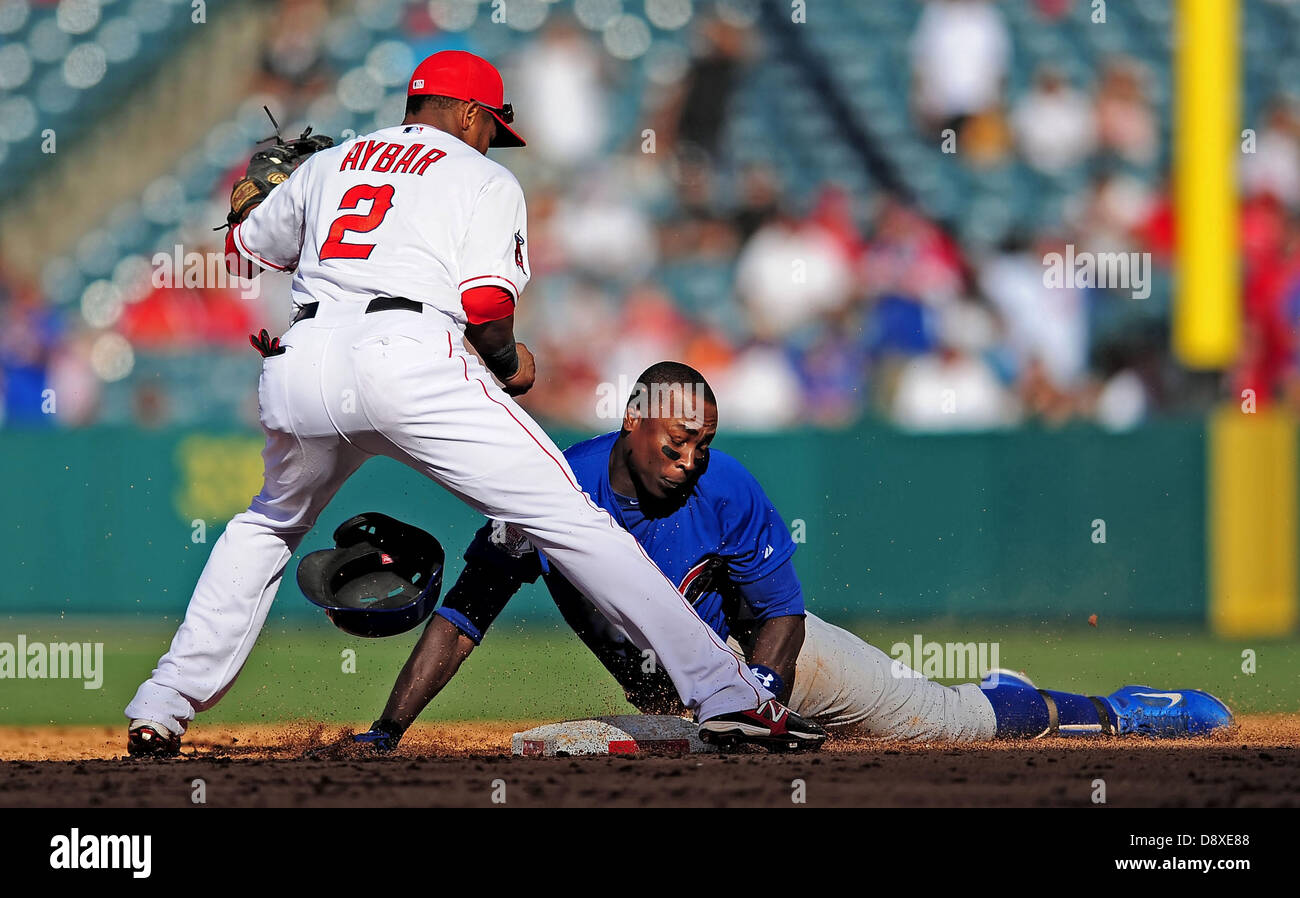 Anaheim, California, USA. 5th June 2013. Chicago Cubs left fielder ...