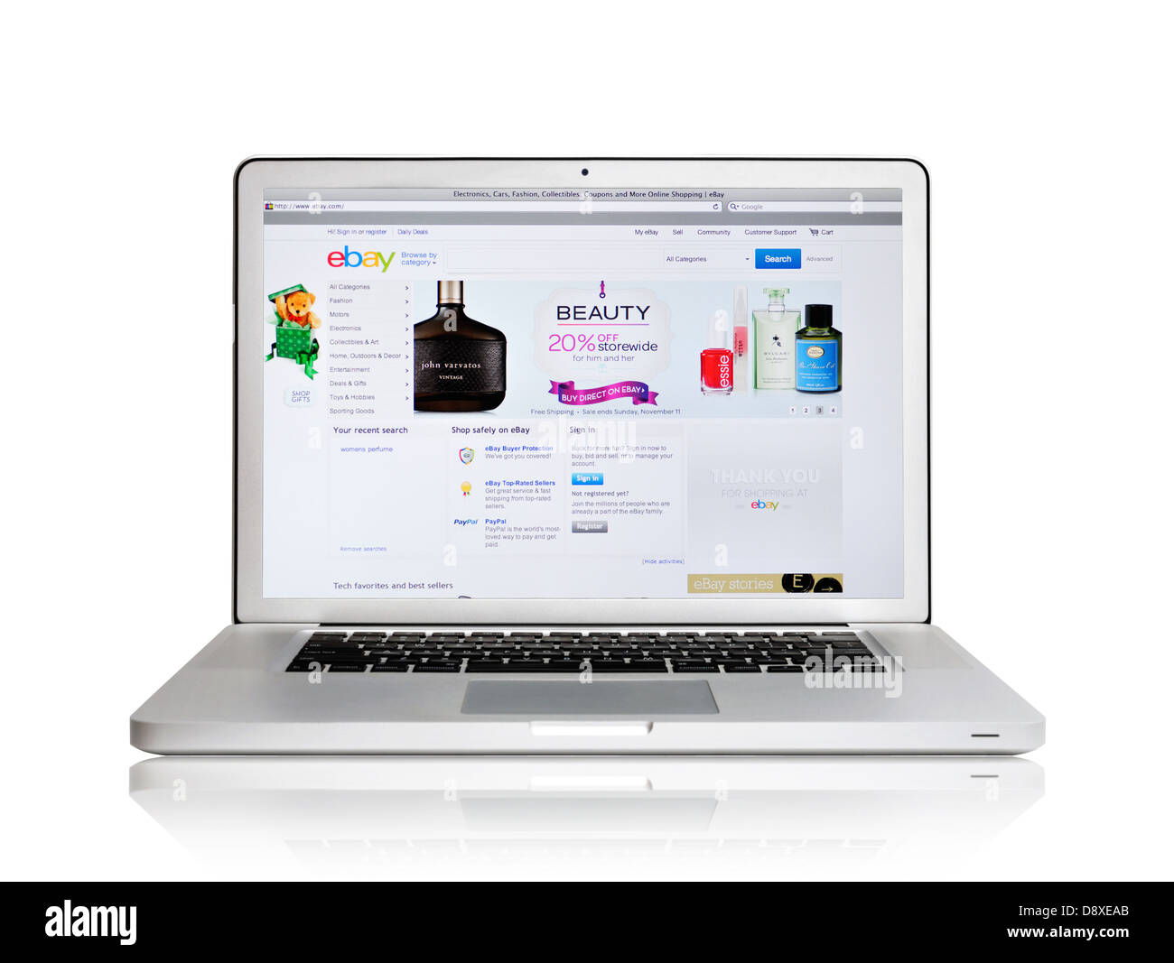 eBay online shopping website on laptop screen Stock Photo - Alamy