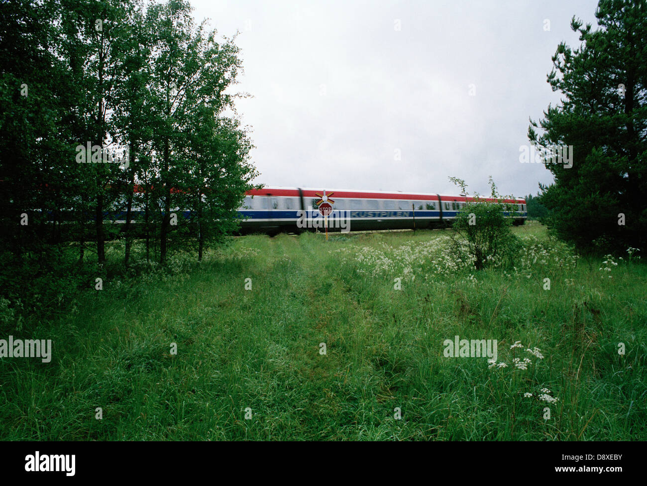 A Train in the Countryside Stock Photo - Alamy
