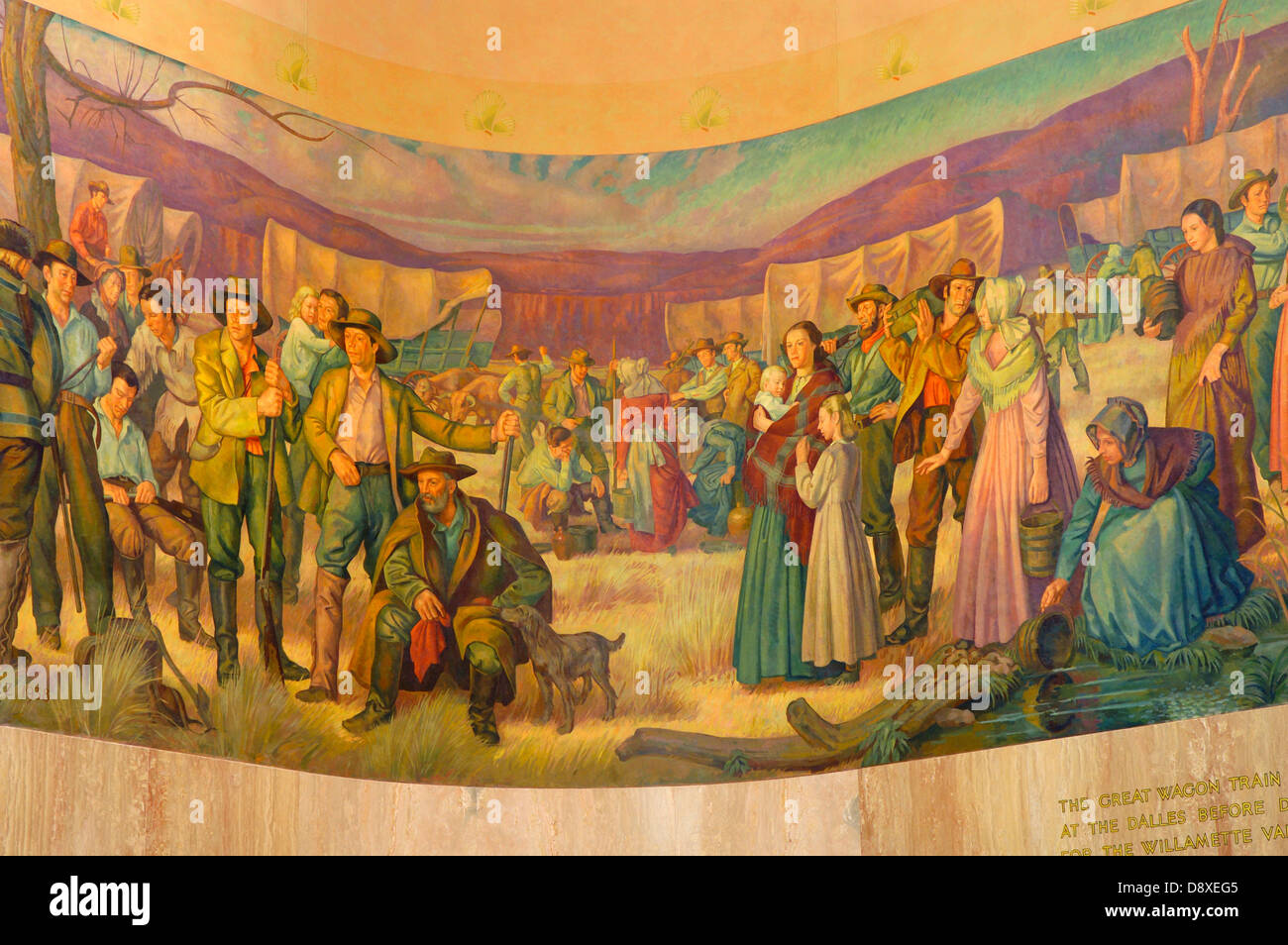 Oregon State Capitol mural, Salem, Oregon Stock Photo - Alamy
