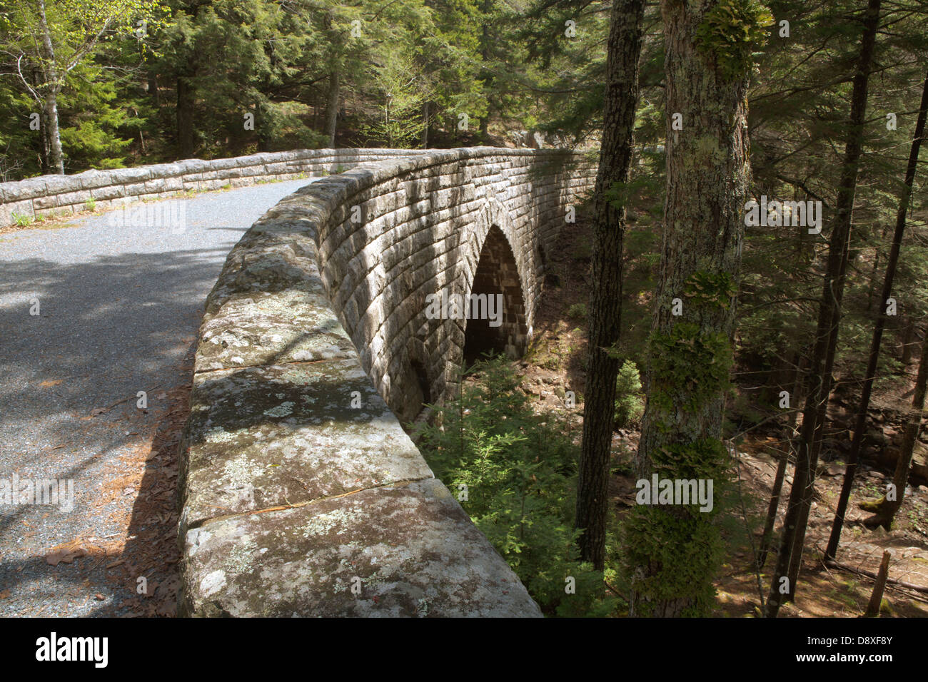 Carriage Road Bridge in Acadia National Park, Bar Harbor, Maine Stock ...