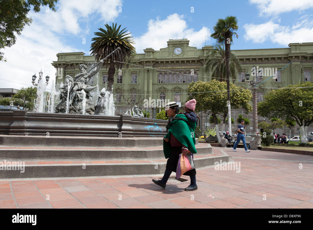 Colegio Nacional Maldonado, Parque Sucre, Riobamba, Ecuador Stock Photo ...