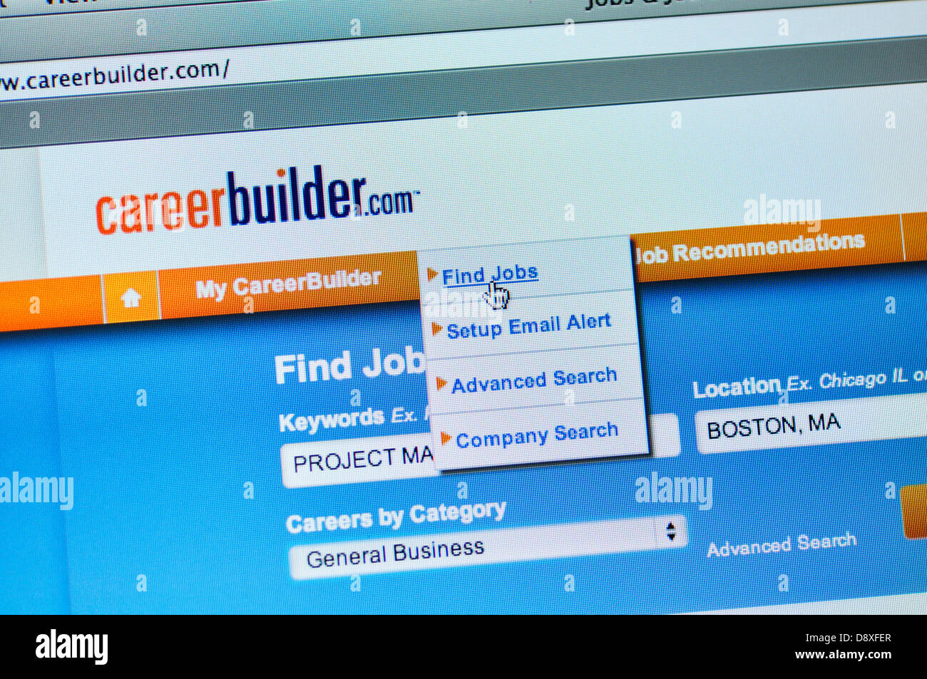 Career Builder job search website Stock Photo - Alamy