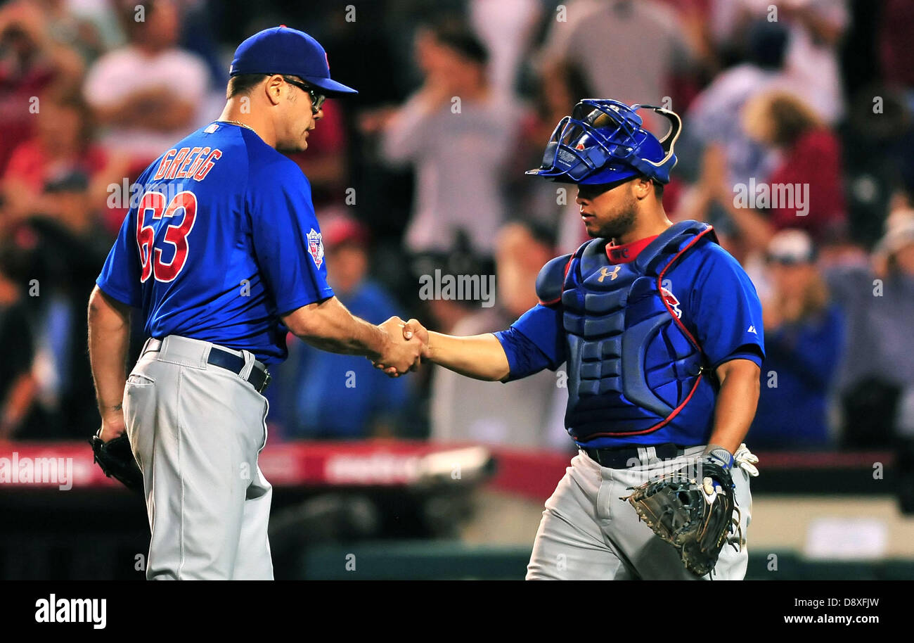 Anaheim, California, USA. 5th June 2013. Chicago Cubs relief pitcher ...