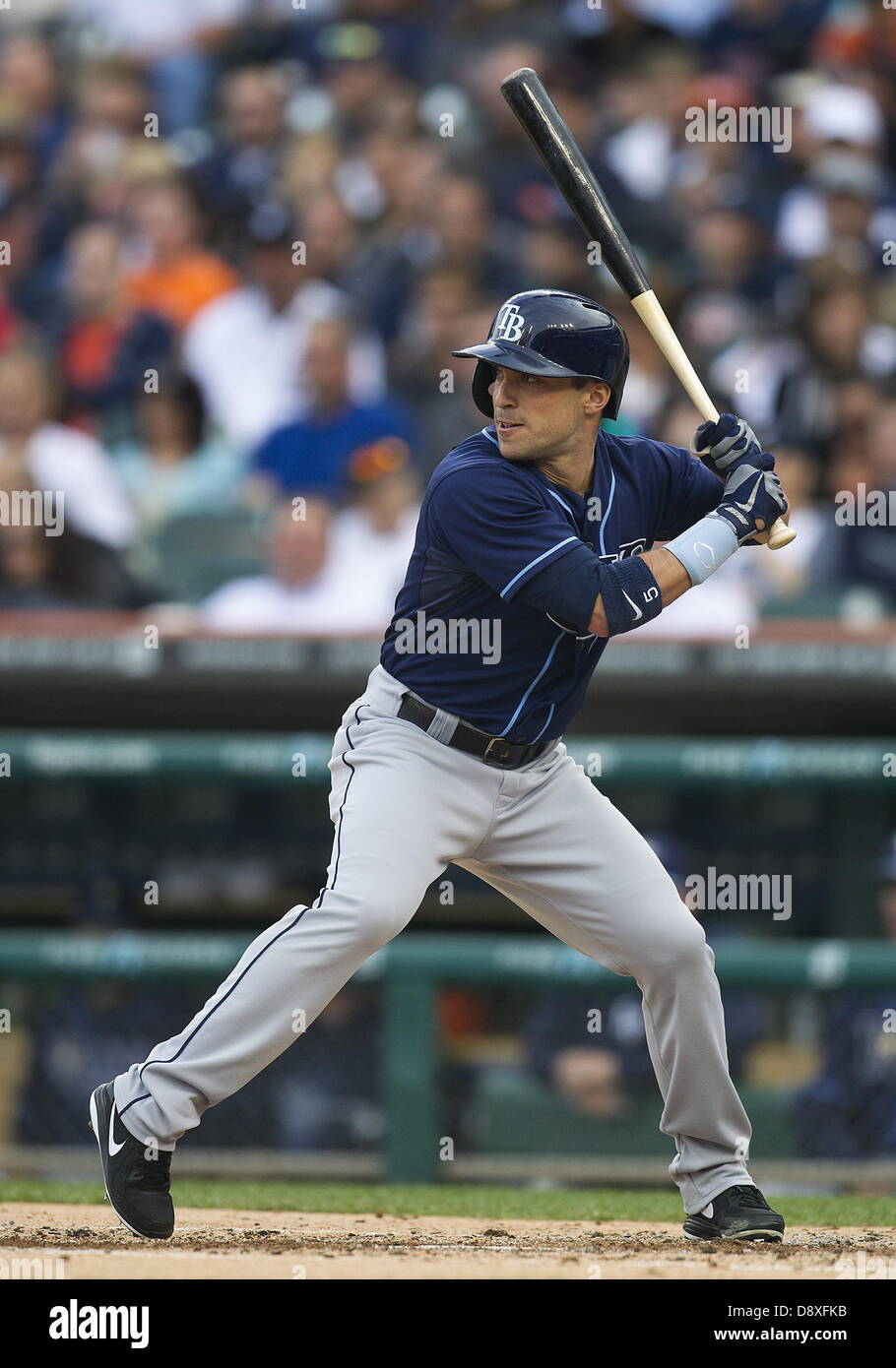 Detroit, Michigan, USA. 5th June 2013. Tampa Bay Rays outfielder Sam ...