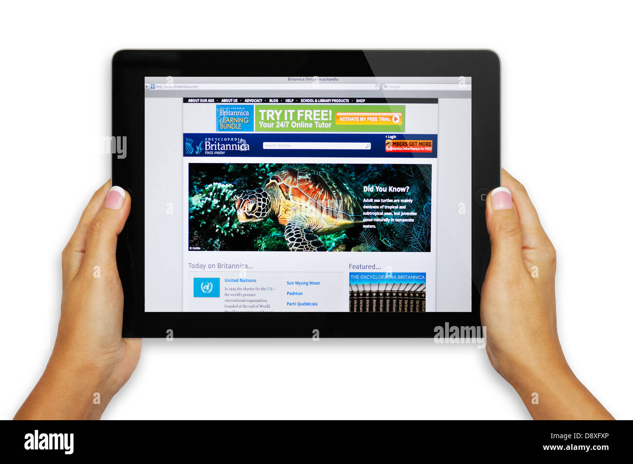 Encyclopaedia Britannica website on iPad Stock Photo - Alamy