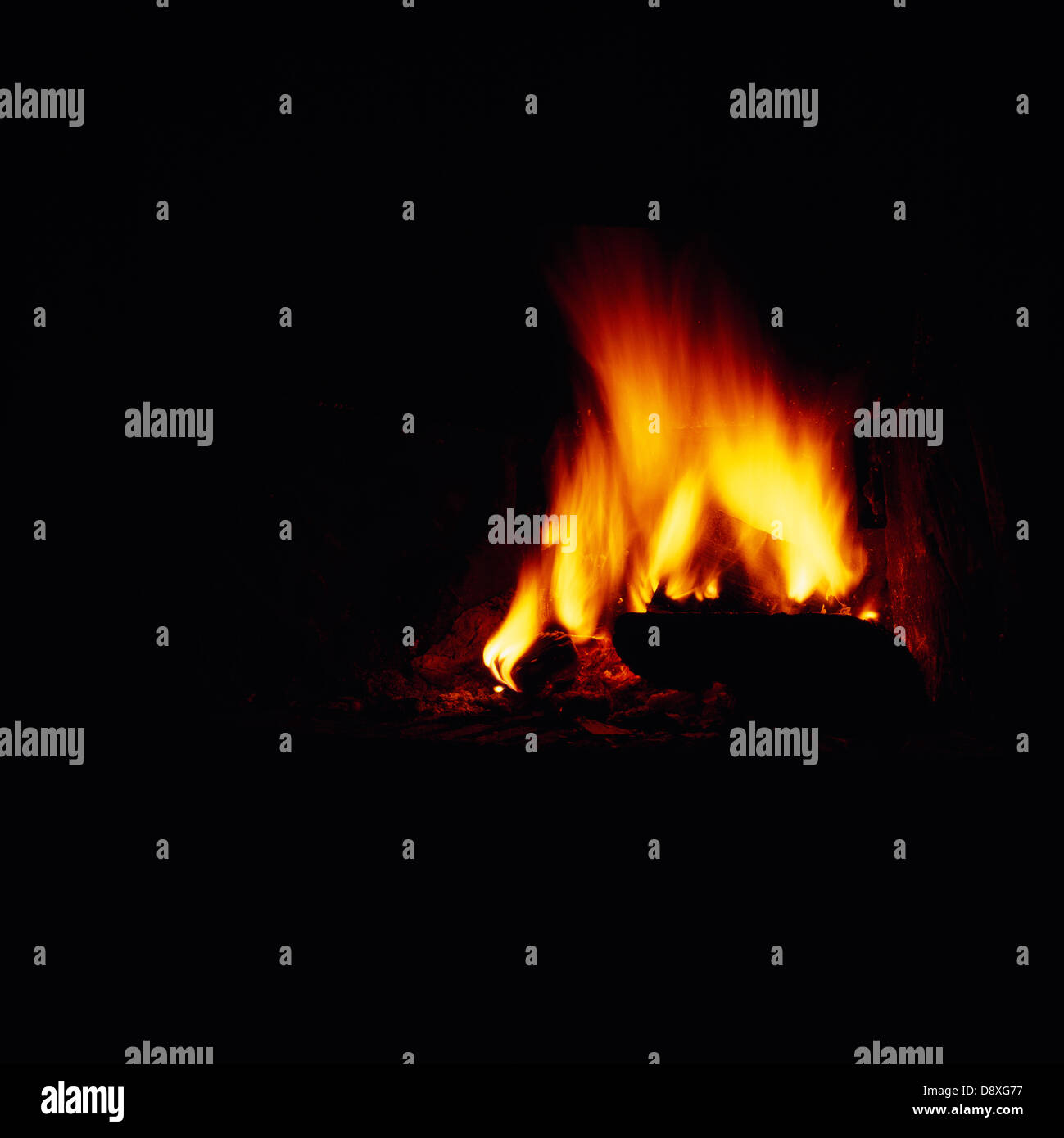 A fire in the darkness Stock Photo - Alamy
