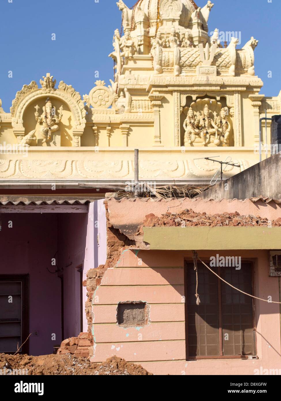 Nov 09, 2012 - Bangalore, Karnataka, India - Demolished walls of a ...