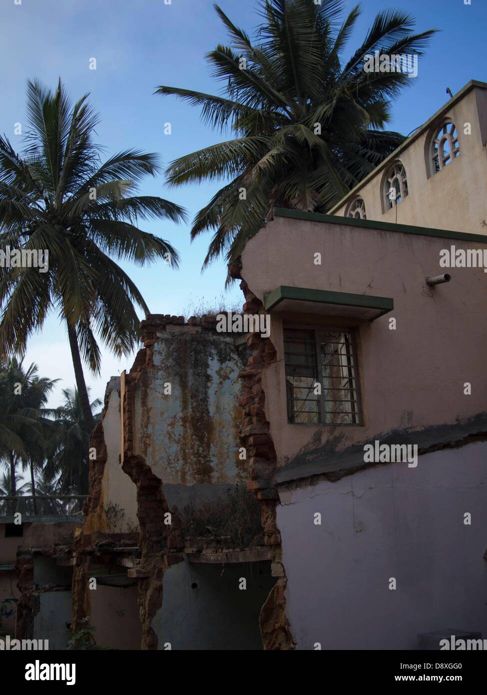 Nov 09, 2012 - Bangalore, Karnataka, India - Demolished walls of a ...