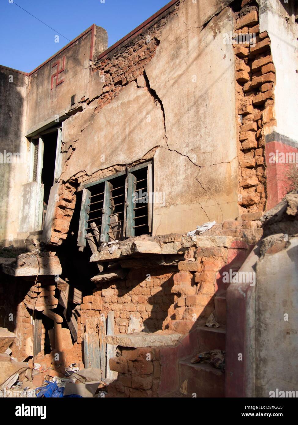 Nov 09, 2012 - Bangalore, Karnataka, India - Demolished walls of a ...