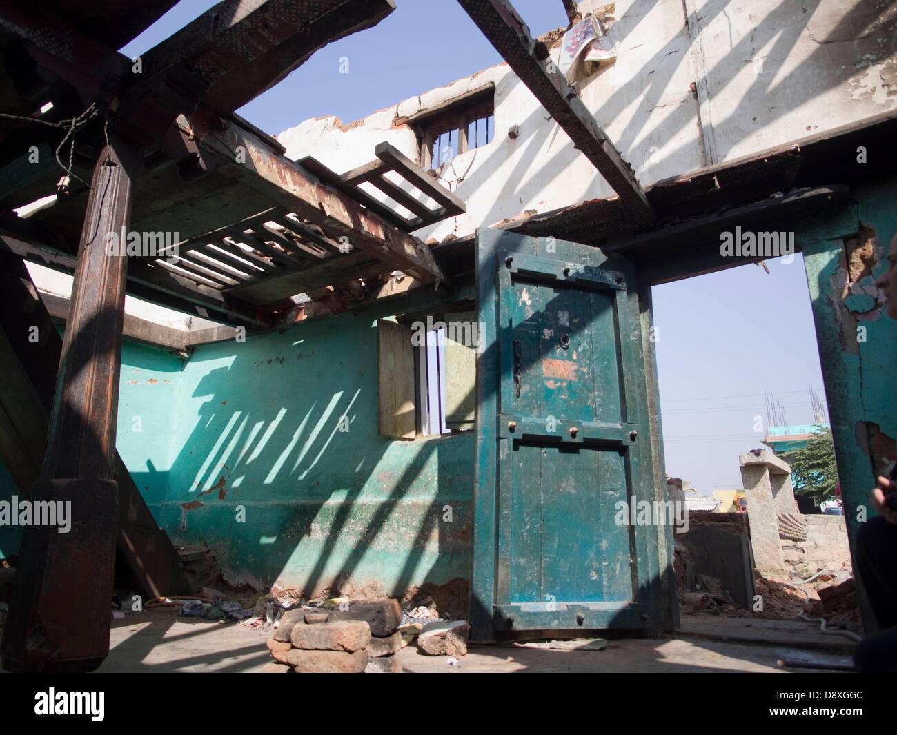 Jan 05, 2013 - Mysore, Karnataka, India - A partially demolished ...