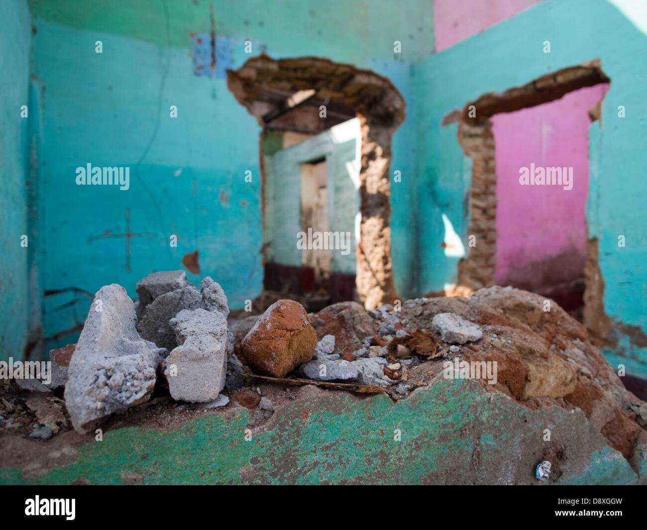 Jan 05, 2013 - Mysore, Karnataka, India - A partially demolished ...
