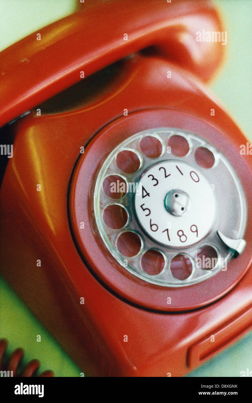 Close up phone old red hi-res stock photography and images - Alamy